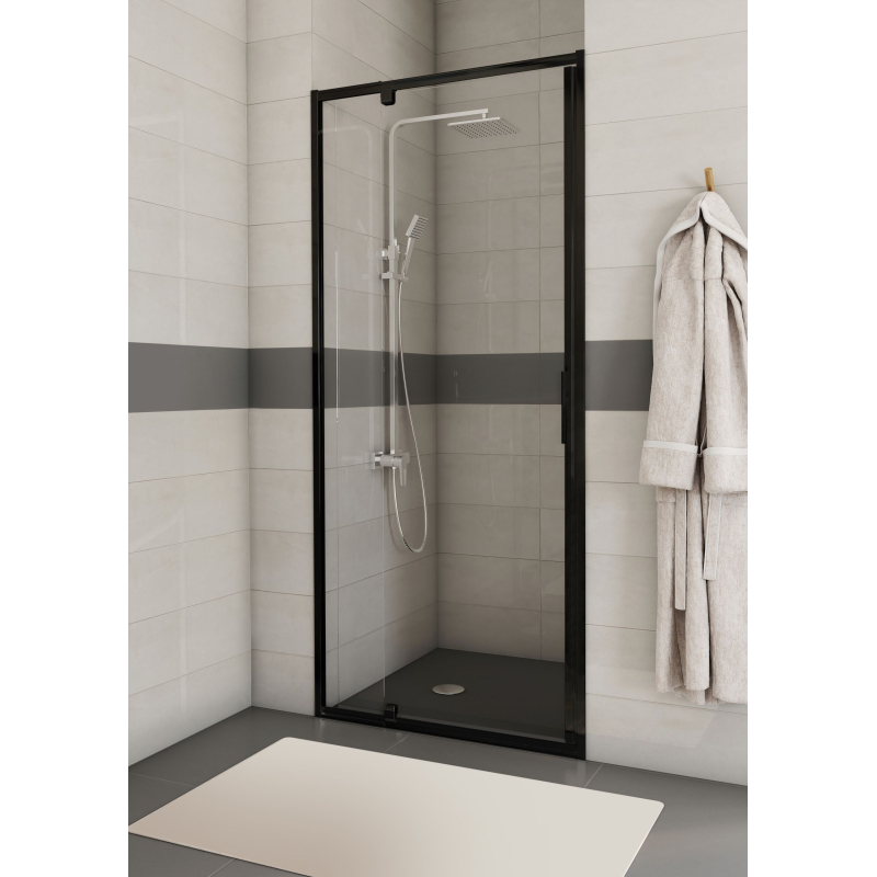 Porte Douche Extensible 78-91 Noir Allibert Laja
