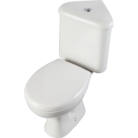 Pack WC d'angle à sortie horizontale - idéal pour les petits espaces